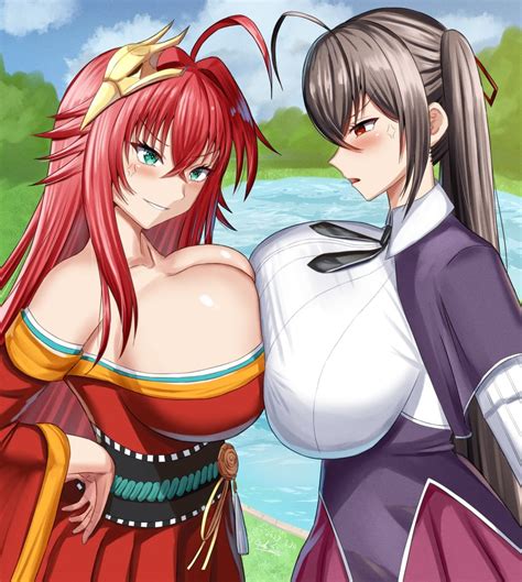 Rule 34 2girls Azur Lane Black Hair Breast Docking Breast Press