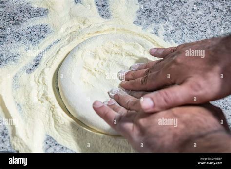 Kneading Pizza Dough Italian Cuisine Culinary Concept Pizza