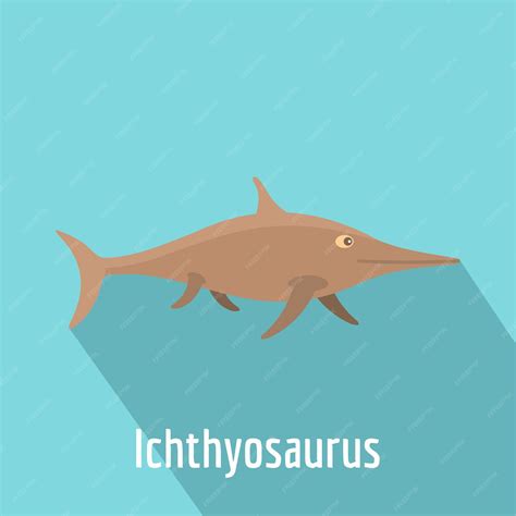 Premium Vector Ichthyosaurus Icon Flat Illustration Of Ichthyosaurus