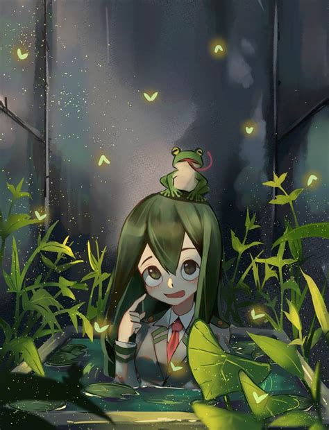 梅雨小木雨子的植物景观插画图片 Bobopic