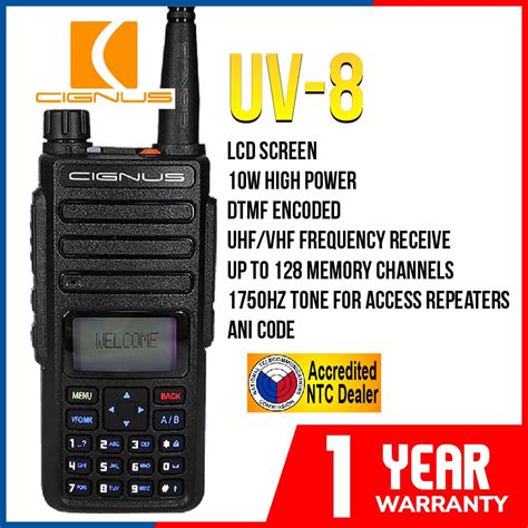 UV Dual Band Handheld Radio Transceiver By Cignus