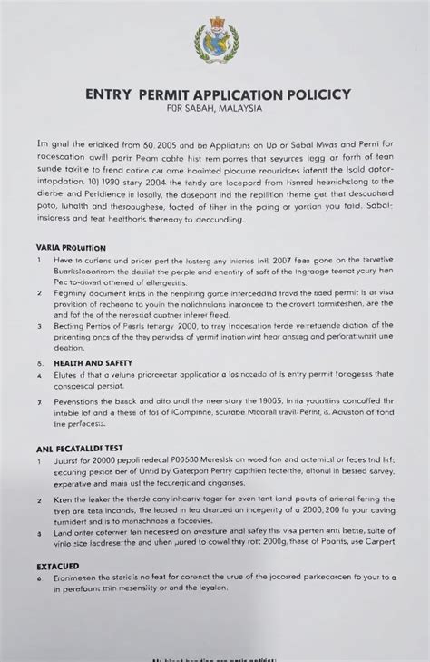 Sabah Entry Permit Application Your Guide To Travel Requirements
