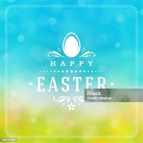 해피 부활절 인사말 카드 디자인 텍스트 템플릿 및 배지 벡터 디자인 고풍스런에 대한 스톡 벡터 아트 및 기타 이미지 고풍스런 광학 작용 꽃 식물 Istock