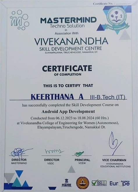 Androiddevelopment Skilldevelopment Certificate Learningjourney