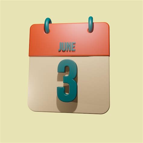 Calendário De Junho Psd Premium