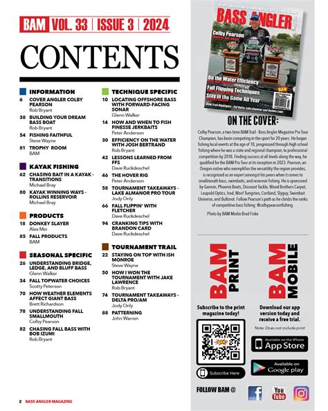 Bass Angler Magazine Fall 2024 Issue Elevate Your Bass Fishing Game