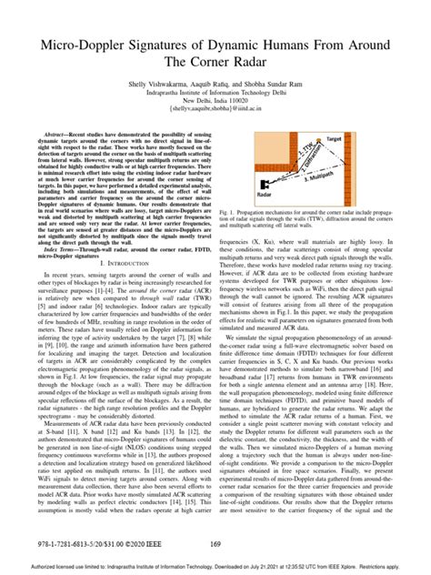 Microdopplersignaturesofdynamichumansfromaroundthecorner Pdf
