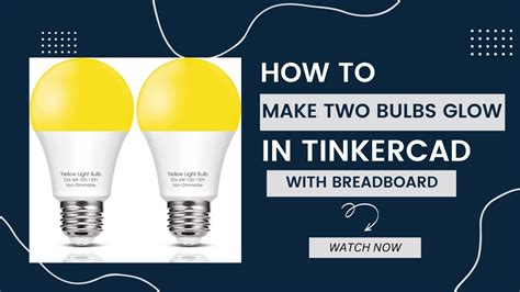 How To Make 2 Bulbs Glow With Breadboard In Tinkercad Little Genius