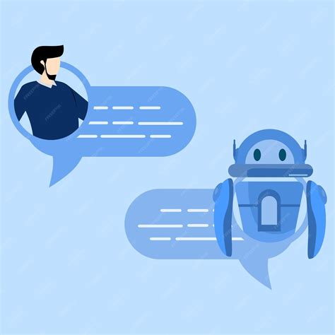 Premium Vector Ai Chatbot And Customer Service Concept Man Talking To