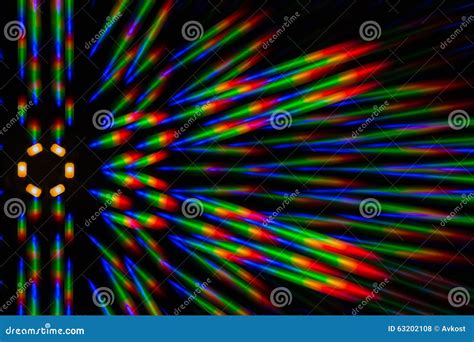 Photo Diffraction Pattern Of The Led Array Obtained By The Grating
