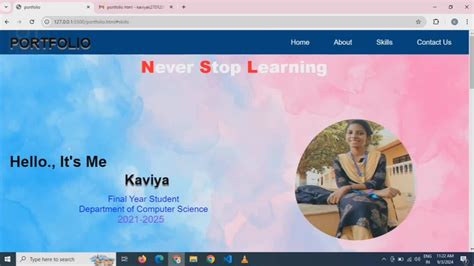 Kaviya K On Linkedin Vscode Html Css Portfolio Website Myfirstwebsite
