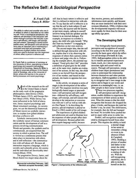 Pdf The Reflexive Self A Sociological Perspective