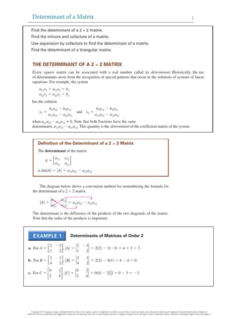 Determinant Note Pdf Determinant Matrix Mathematics