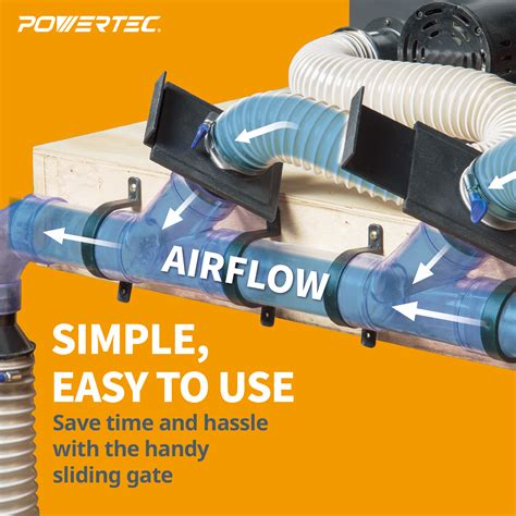 Kanekalon Synthetic Mohawk Powertec 4 Inch Blast Gates 4 Pack Dust