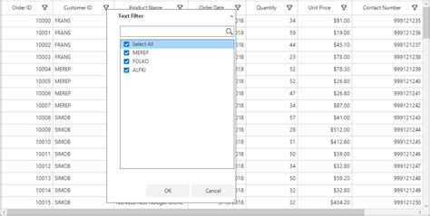 Filtering In Winforms Datagrid Control Syncfusion®
