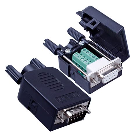 Buy Anmbest 2pcs Db9 Solderless Rs232 D Sub Serial To 9 Pin Port Terminal Male Adapter Connector