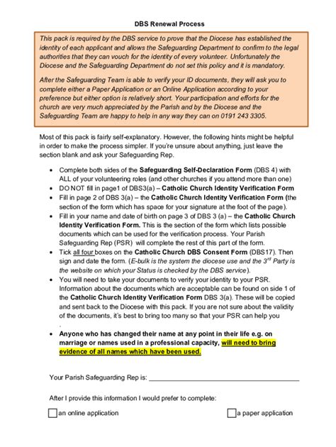 Fillable Online Renewing A DBS Check DBS Check CRB Check Basic Documents The Applicant