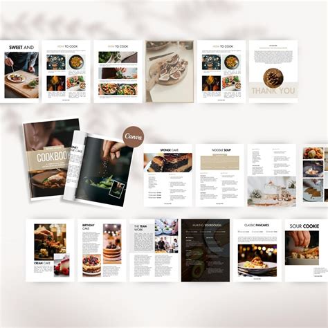 Canva Editable Cookbook Template Recipe Template Etsy