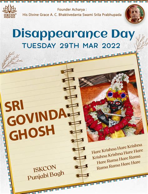 💠 Disappearance Day Sri Govinda Iskcon Punjabi Bagh