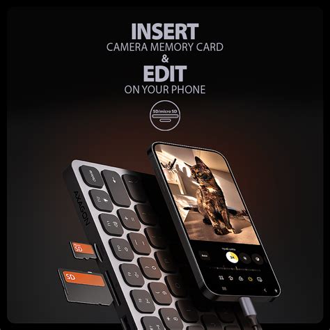 Hmc Kb Us Usb C 5gbps Keyboard Us 9in1 Hub Axagon