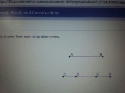 Solved In The Figure CD EF And AB CE Complete The Chegg Com