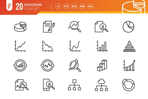 Set Of Data Analysis Line Icon Graphic By Ferart88 · Creative Fabrica