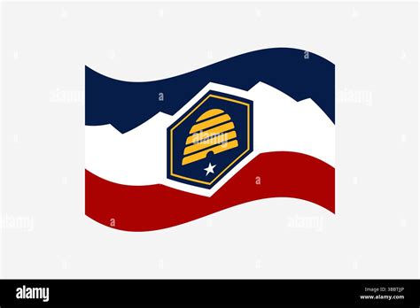 Flag Of Utah Utah Flag Official Colors And Proportion Digital Vector