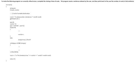 Solved To Make The Following Program Run Correctly Without