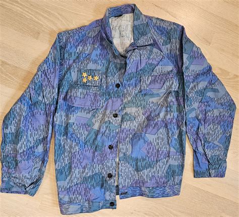 Blue Splinter Pattern Uniform Lidové Milice Peoples Militia And Fire Brigades
