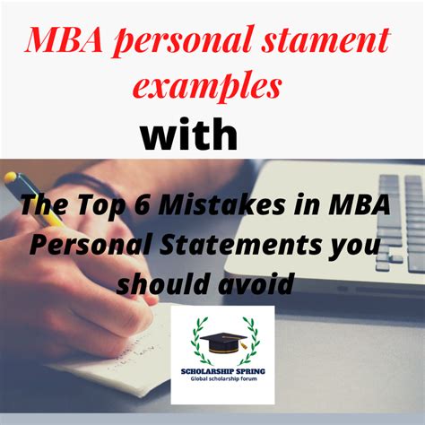 Mba Personal Statement A Guide Mba Personal Statement Examples Are