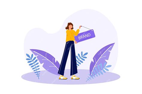 플랫 만화 스타일의 크리에이티브 디렉터가 사람 장면을 사용한 브랜딩 개념은 팀이 이미지 벡터 일러스트레이션을 개발한 새 매장을 엽니다 프리미엄 벡터