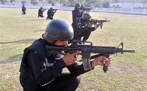 Special Security Unit Ssu Of Sindh Police Busy In Security Rehearsal At National Cricket