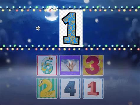 numbers 1 6 find the match