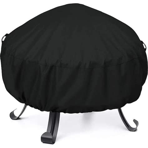 Ovcrnibi Fire Pit Cover Square Heavy Duty Pu Waterproof Patio Brazier