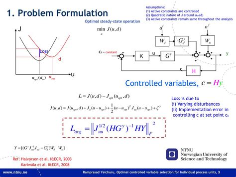 Ppt Optimal Controlled Variable Selection For Process Units