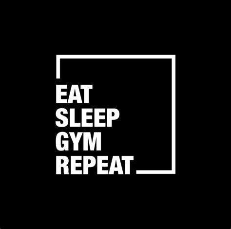 Eat Sleep Gym And Repeat Typography 20291176 Vector Art At Vecteezy