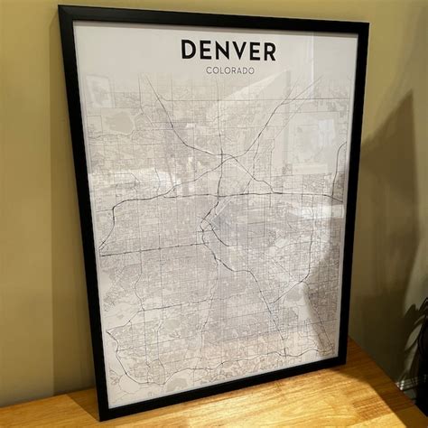 Custom City Map Any Town Any City Custom Area Map Custom Map Print