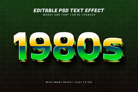 Green 3d Retro Text Effect Editable Graphic By Aglonemadesign · Creative Fabrica