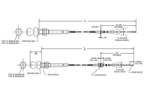 Oem Universal Throttle Control Cable Assembly 565 550 Series Standard Output