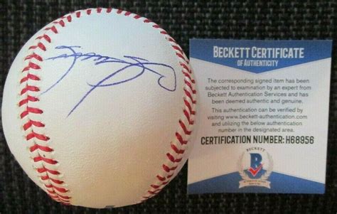 Sammy Sosa Chicago Cubs Signed Major League Oml Baseball Bas Beckett