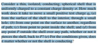 Solved Consider A Thin Isolated Conducting Spherical Chegg