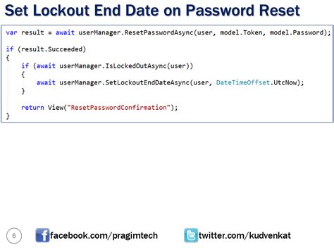 Sql Server Net And C Video Tutorial Aspnet Core Account Lockout Slides