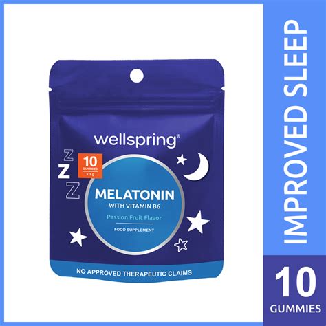 Wellspring 10pcs Melatonin Gummies Pouch For Improve Sleep Quality