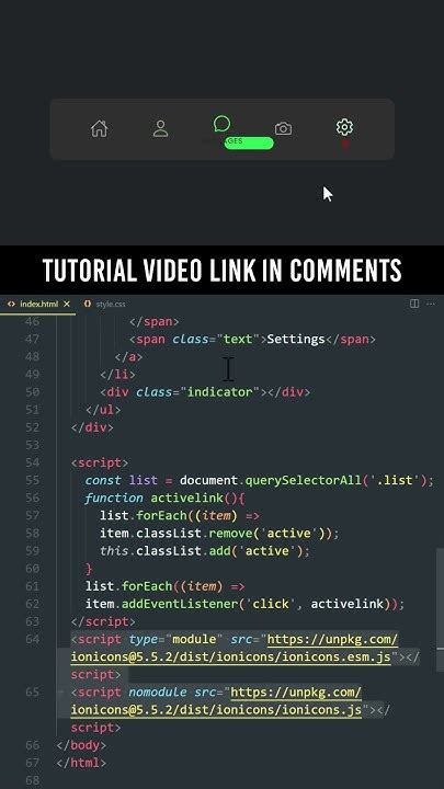 Tab Navigation Menu Using Css And Javascript Shorts Youtube