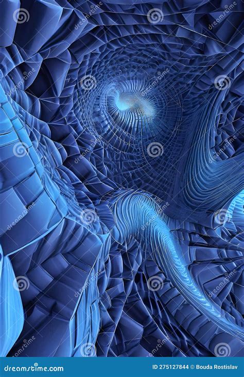 complex 3d fractal texture spatially created by artificial