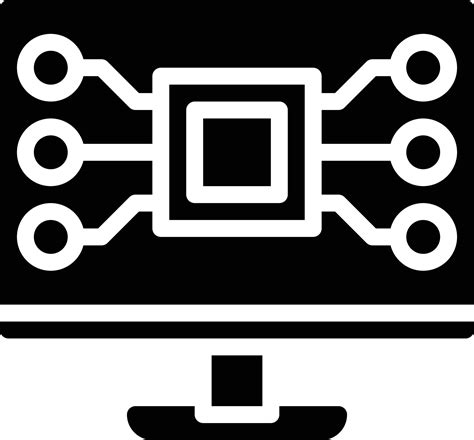 Computer Digital Screen Electronic System Solid Icon 14014074 Vector Art At Vecteezy