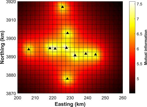 Spatial Variation Of The Site Specific Mutual Information Black