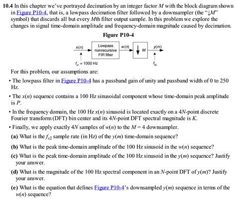 In This Chapter We Ve Portrayed Decimation By An Chegg