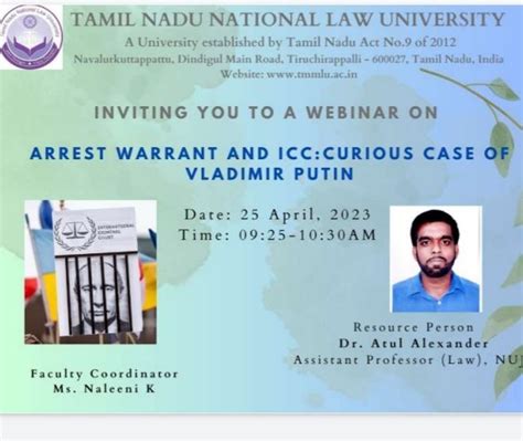 Dr Atul Alexander On Linkedin Law University Arrest Putin Icc