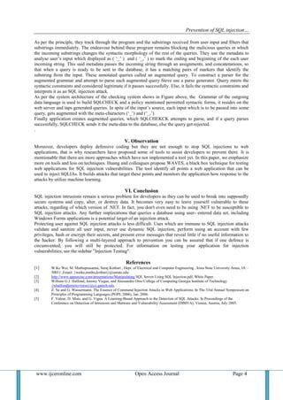 Prevention Of SQL Injection In E Commerce PDF